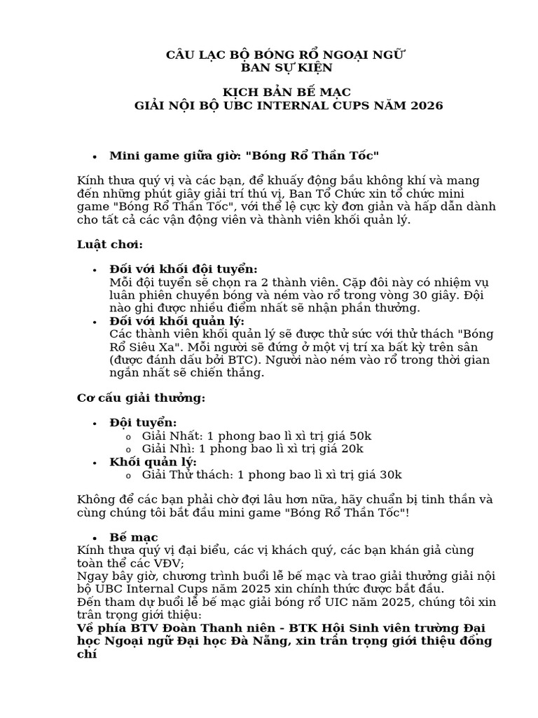 Câu L C B Bóng R Ngo I NG | PDF