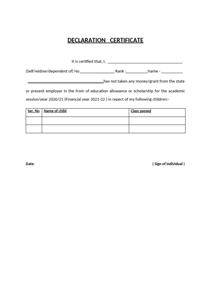 New Decleration | PDF