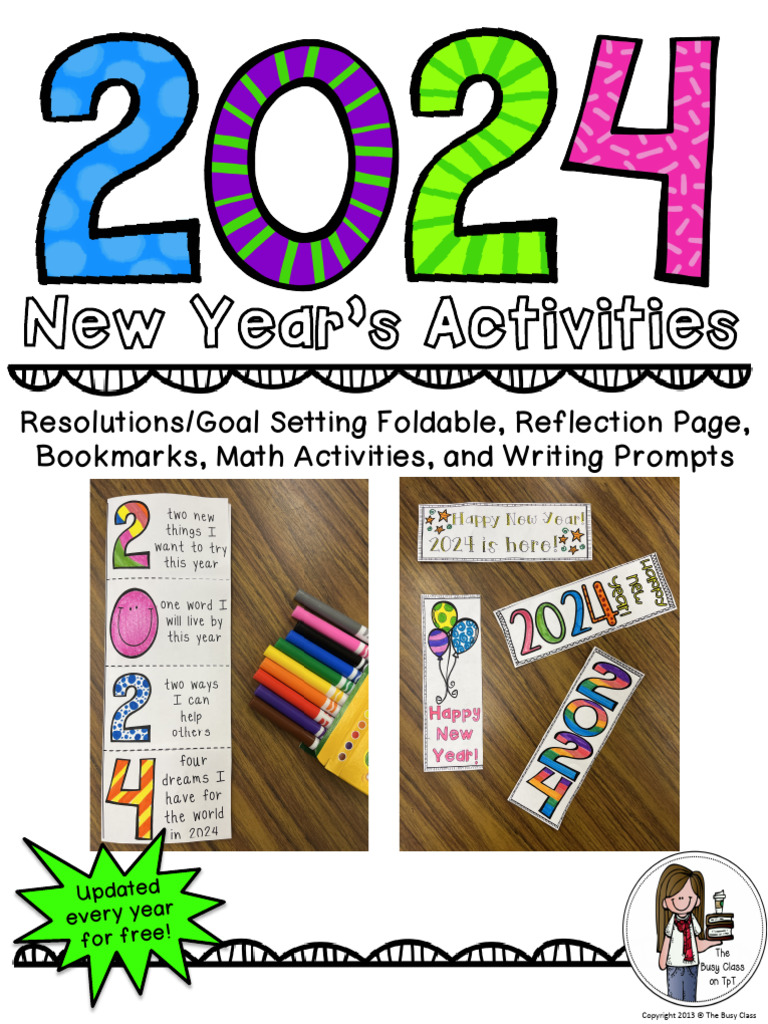 2024 NewYears Activities Resolutions | PDF | Division (Mathematics)