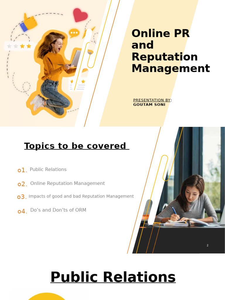 Online PR and Reputation Management | PDF | Reputation | Marketing