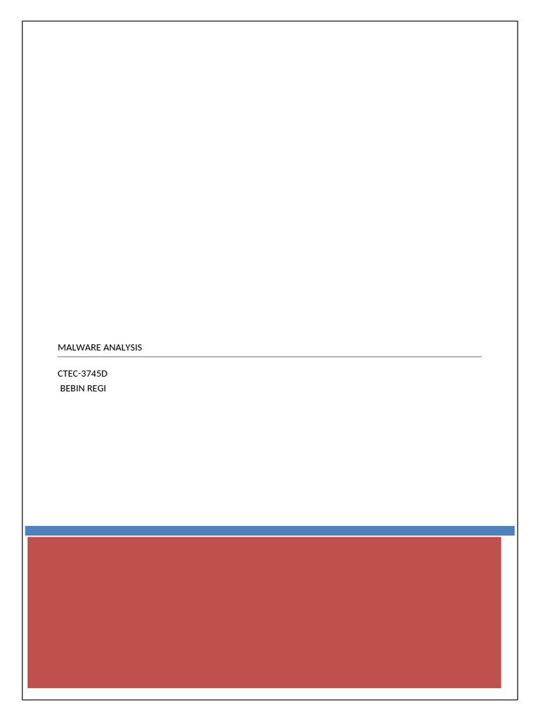 Malware Analysis Pdf Windows Registry Transmission Control Protocol