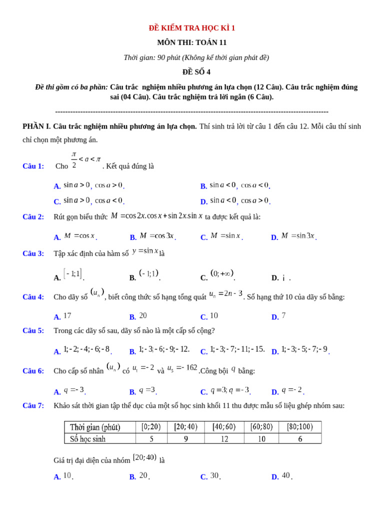 Đề-số-09-CK1-Toán-11 | PDF