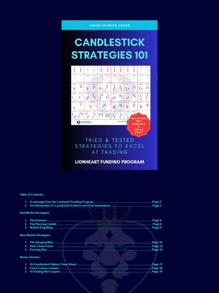 Candlestick Basic Strategies CheatSheet LFP | PDF | Market Trend ...