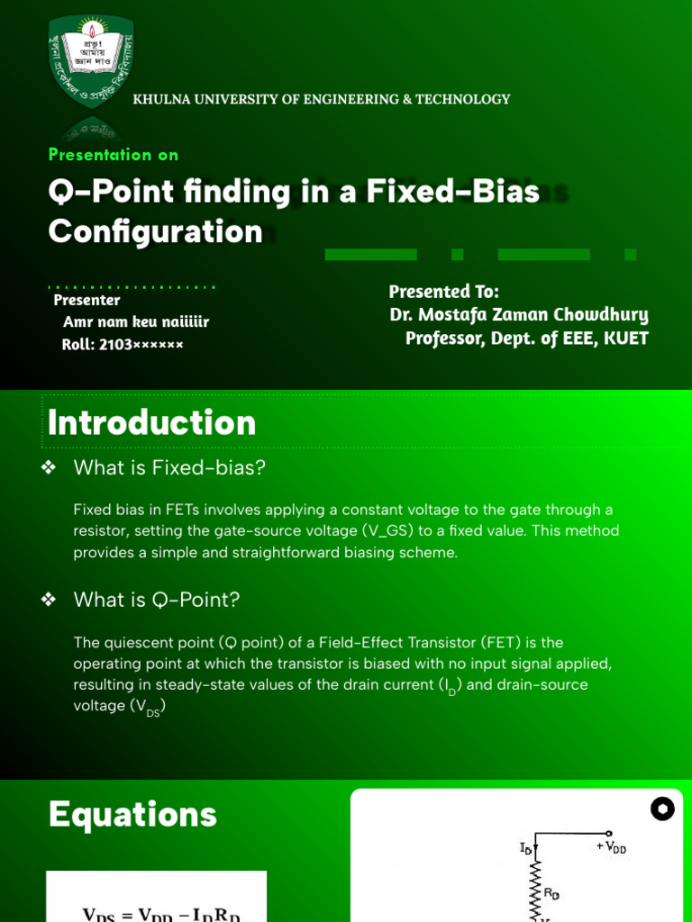 A Presentation Template For KUET EEE | PDF | Field Effect Transistor | Amplifier