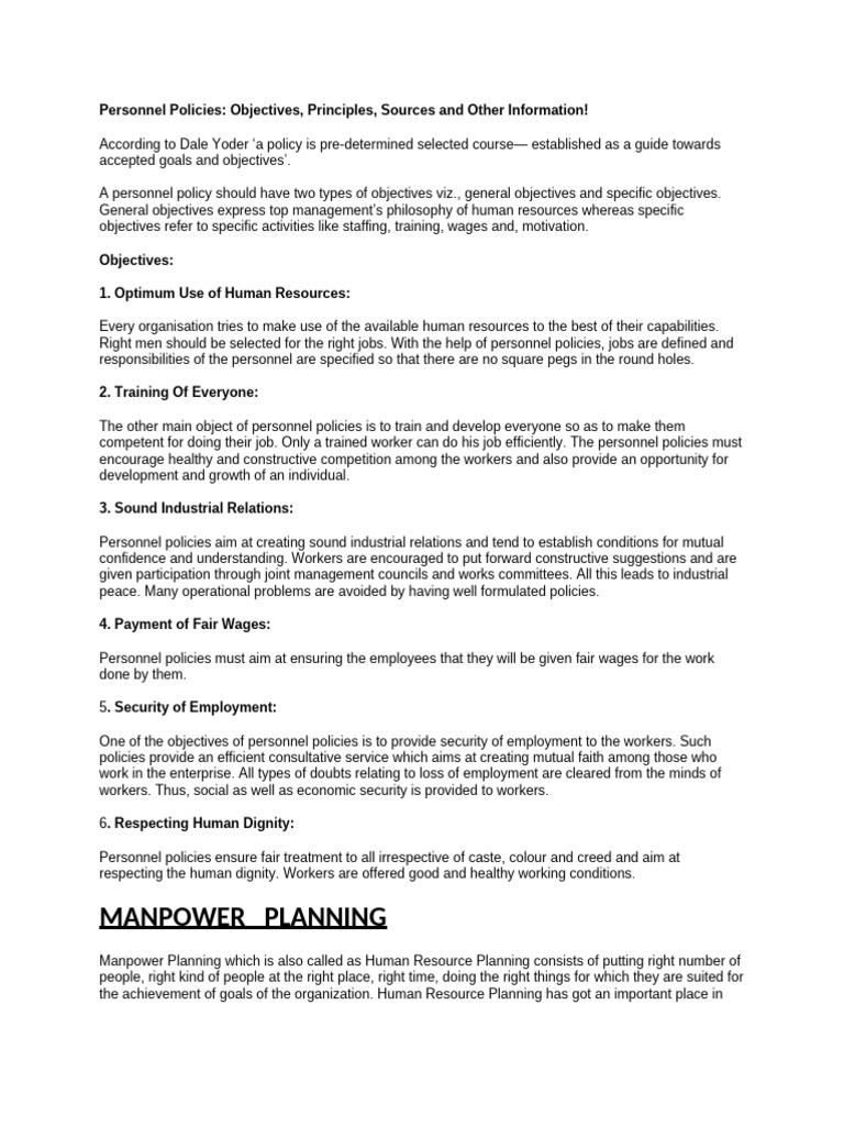 Manpower Planning | PDF | Human Resources | Employment