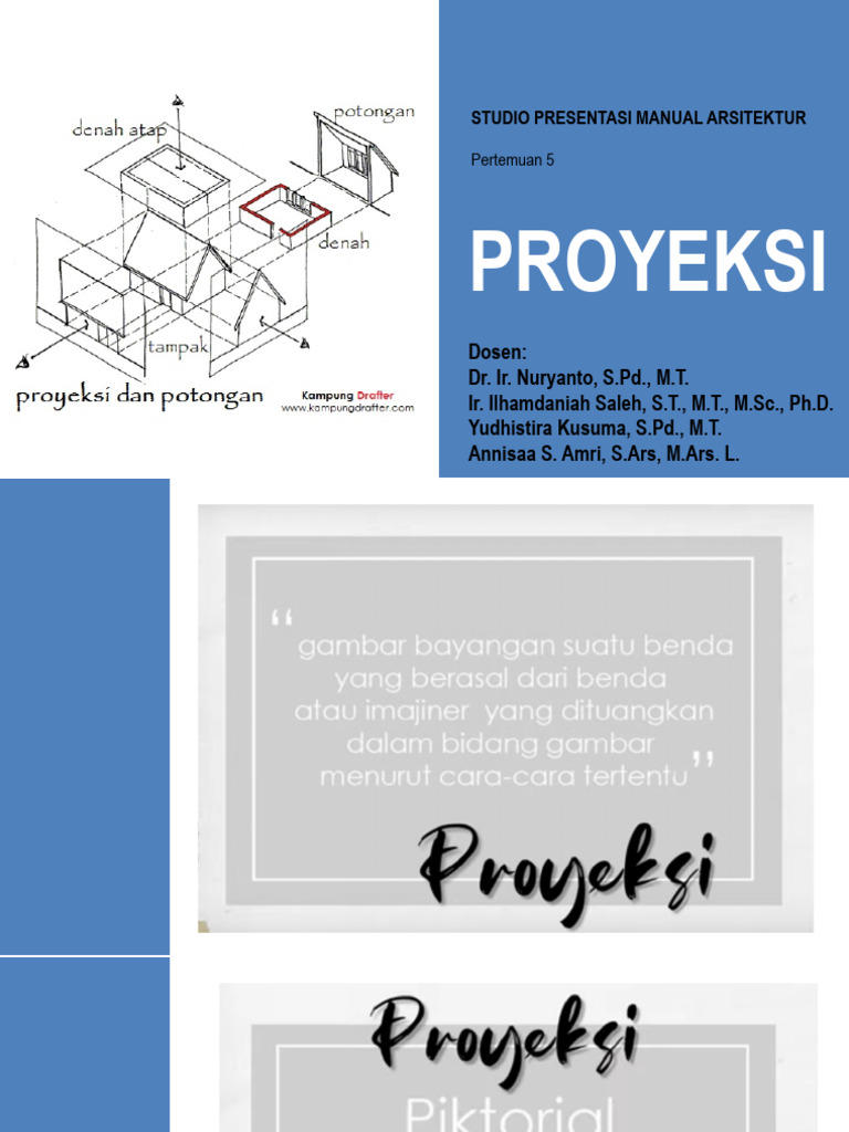 05 - Minggu 5 - Gambar Proyeksi Orthogonal Dan Piktorial Aksonometri ...