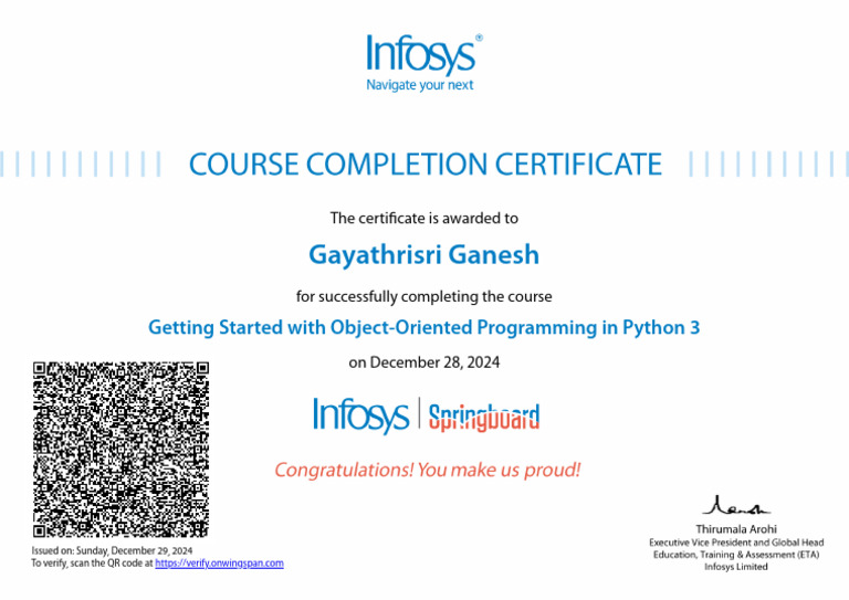 Gayathrisri Ganesh: Getting Started With Object-Oriented Programming in Python 3 | PDF