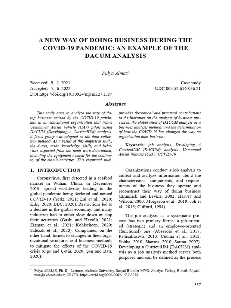 【DACUM】A new way of doing business during the COVID-19 pandemic_ An ...