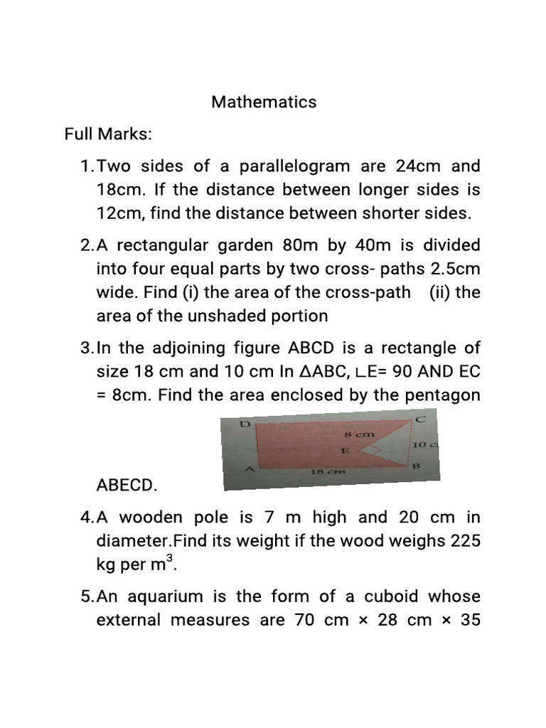 Math Problems for Students | PDF