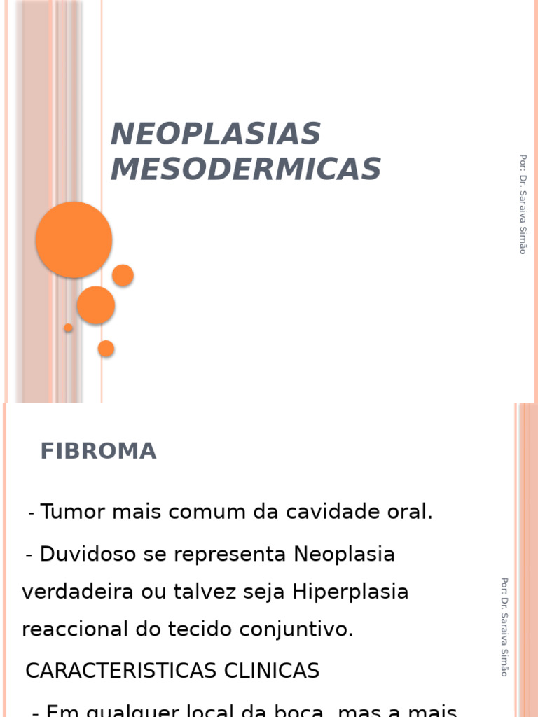 Neoplasias Mesodermicas | PDF | Boca | Neoplasmas