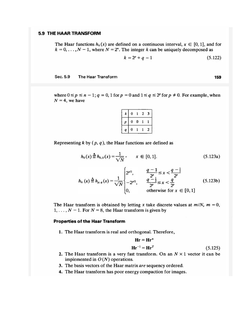 Haar Transform (1) | PDF