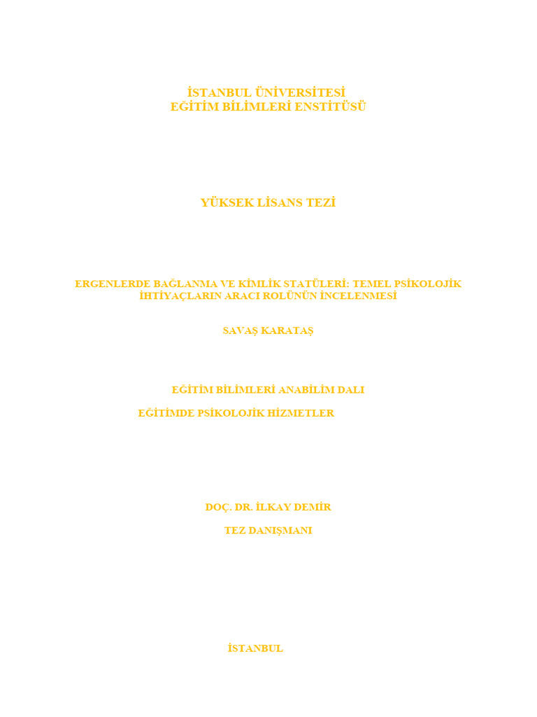 Temel ihtiyaçlar STD | PDF