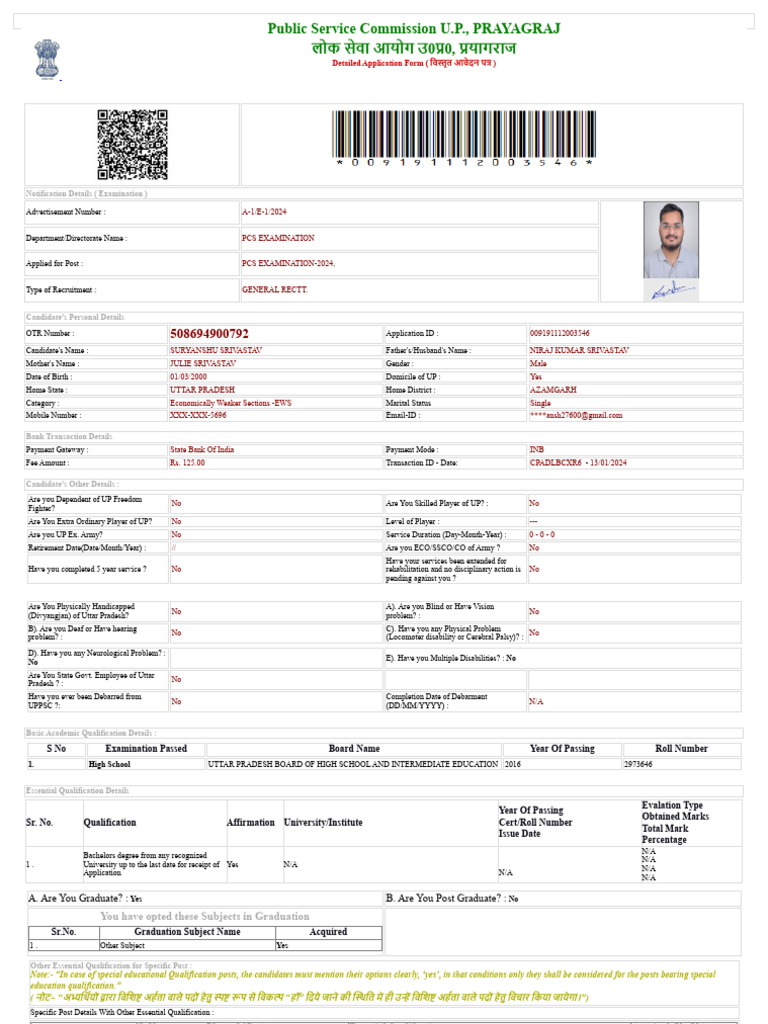 PCS 2024 | PDF | Academic Degree