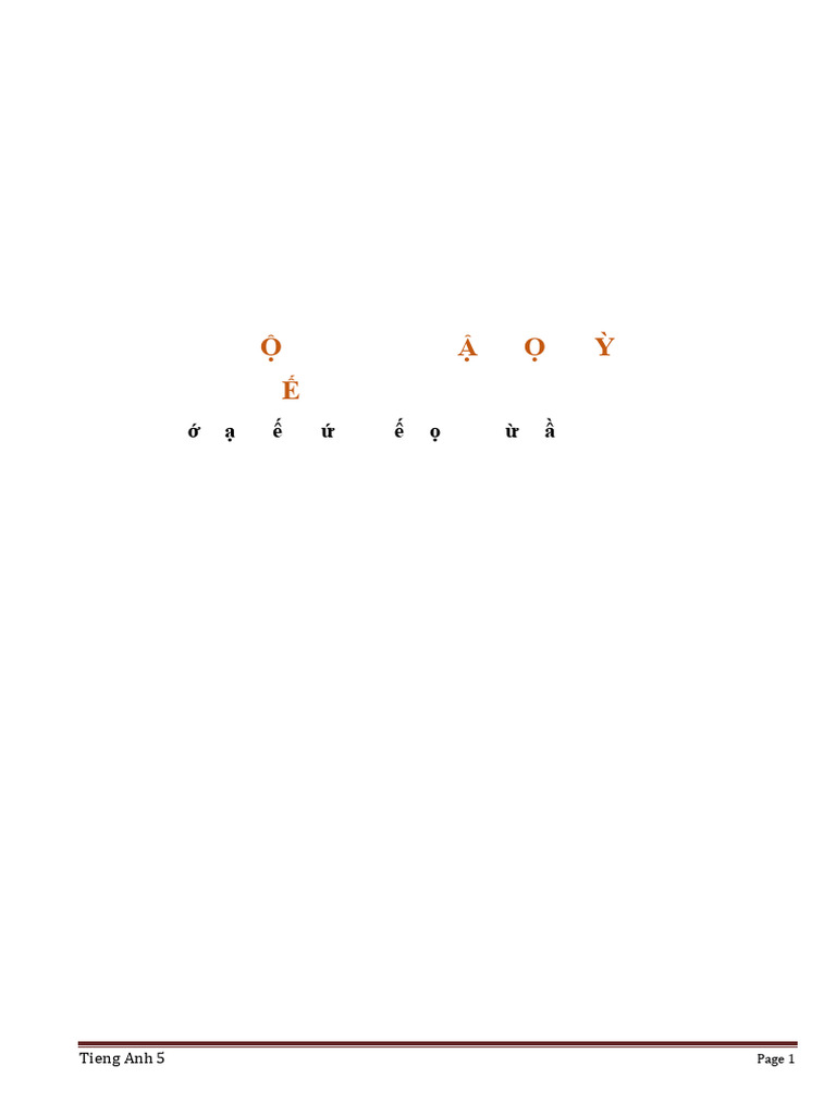 Đề Cương Ôn Tập k5 TA5 | PDF