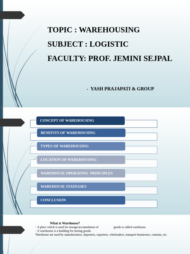 Overview of Warehousing Concepts | PDF | Cost Of Living | Warehouse