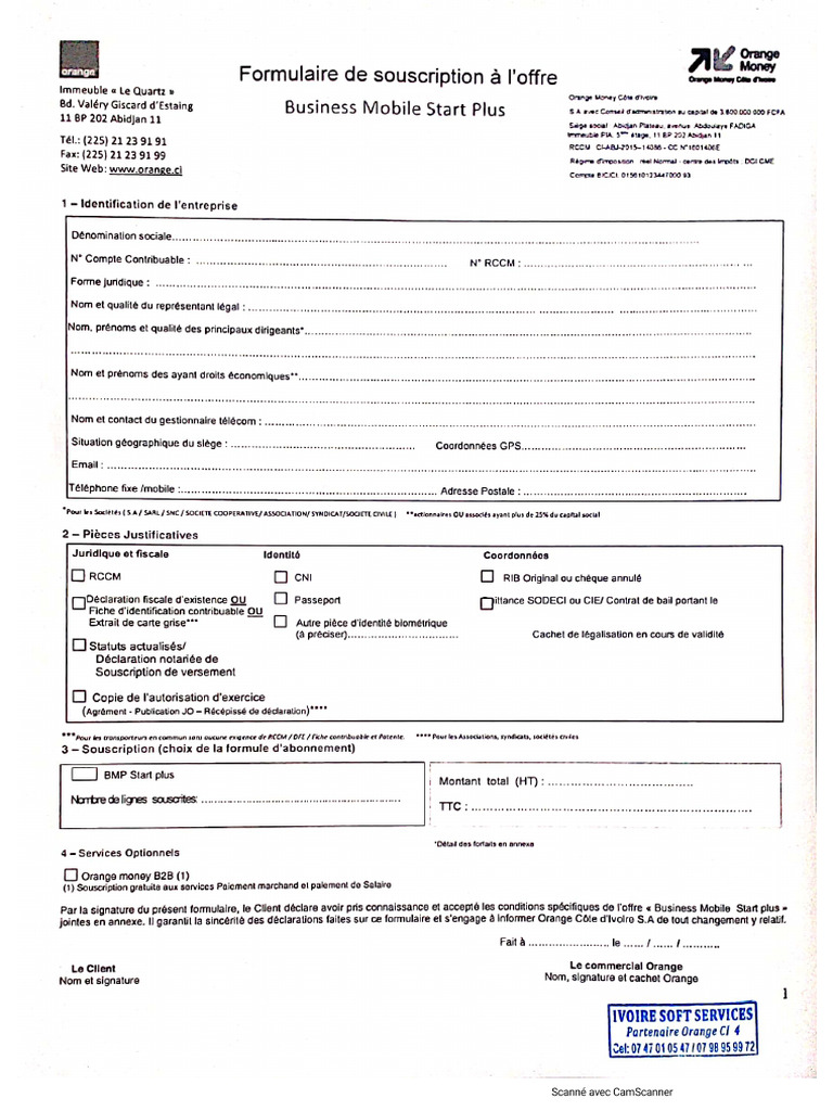 Formulaire Mobile | PDF