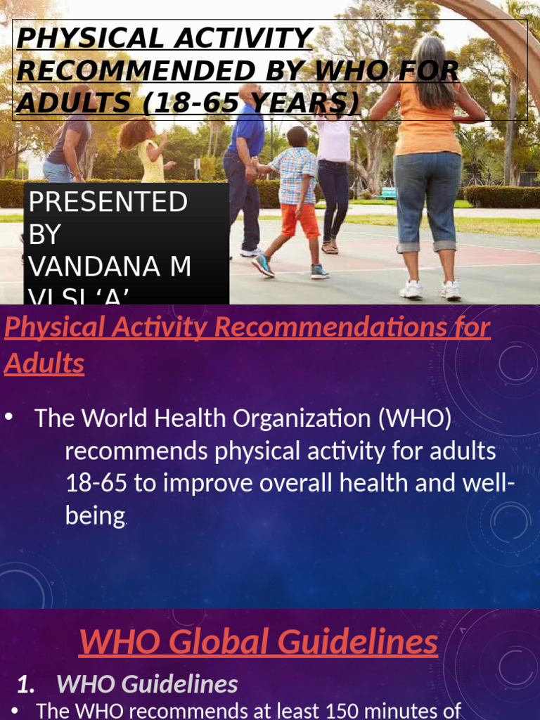 WHO Physical Activity Guidelines for Adults | PDF