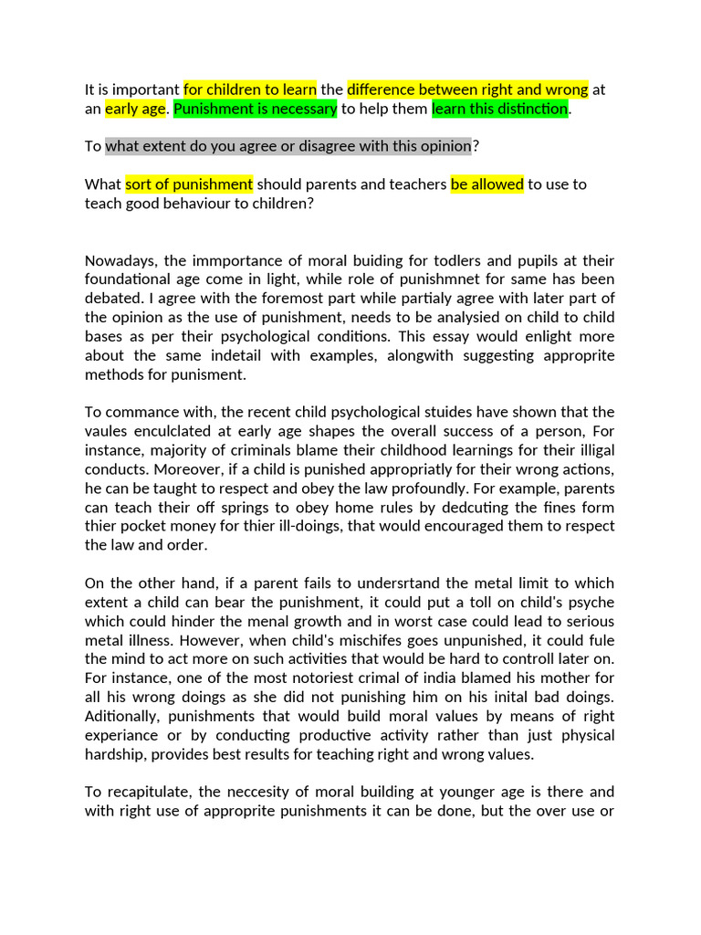 Teaching Right from Wrong in Children | PDF