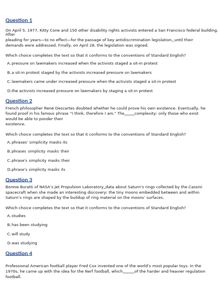 Standart English Conventions - Form, Structure and Sense - Medium | PDF