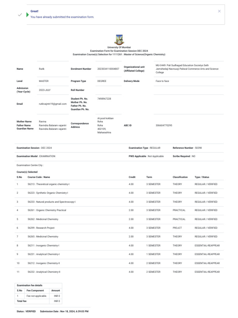 sem 2 atkt | PDF | Physical Sciences | Chemistry