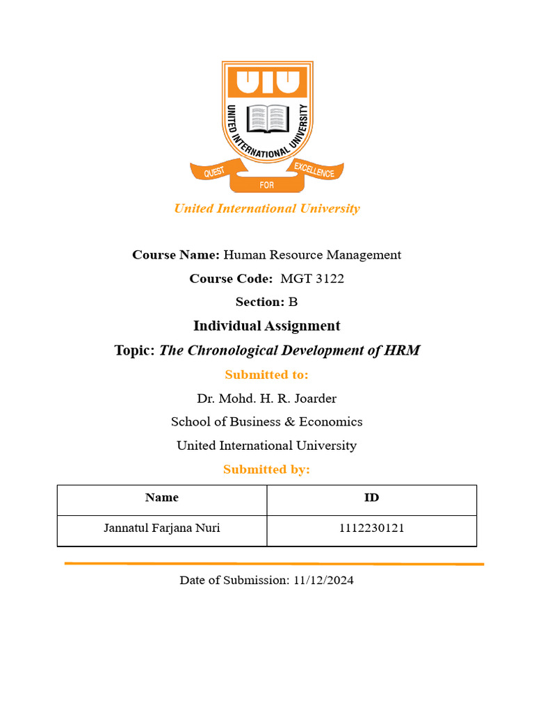 HRM-Assignment 1 (Final) - 2 | PDF | Human Resource Management | Talent ...