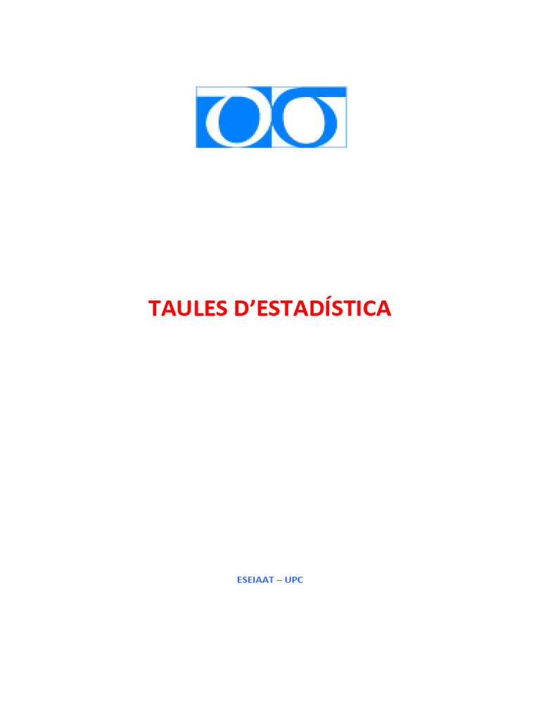 Taules Estadística | PDF