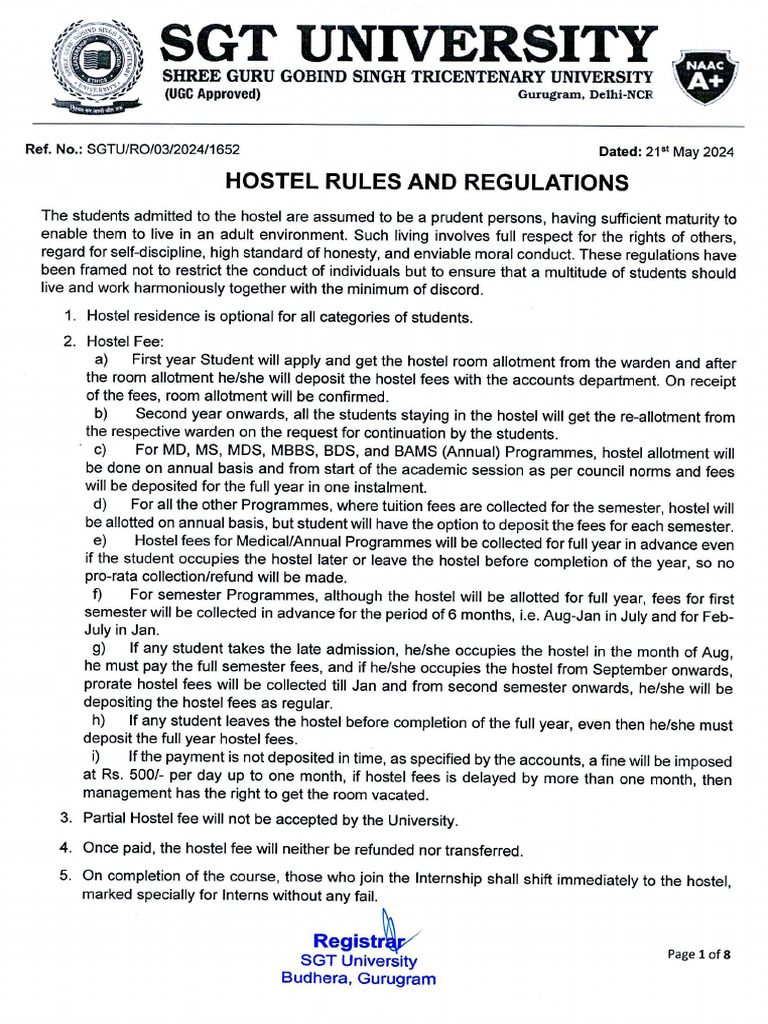 Hostel-Rules | PDF