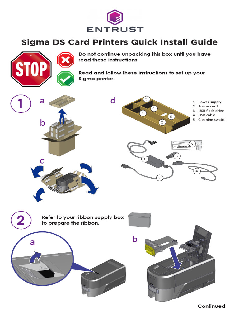 Sigma DS Card Printer Setup Guide | PDF | Printer (Computing ...