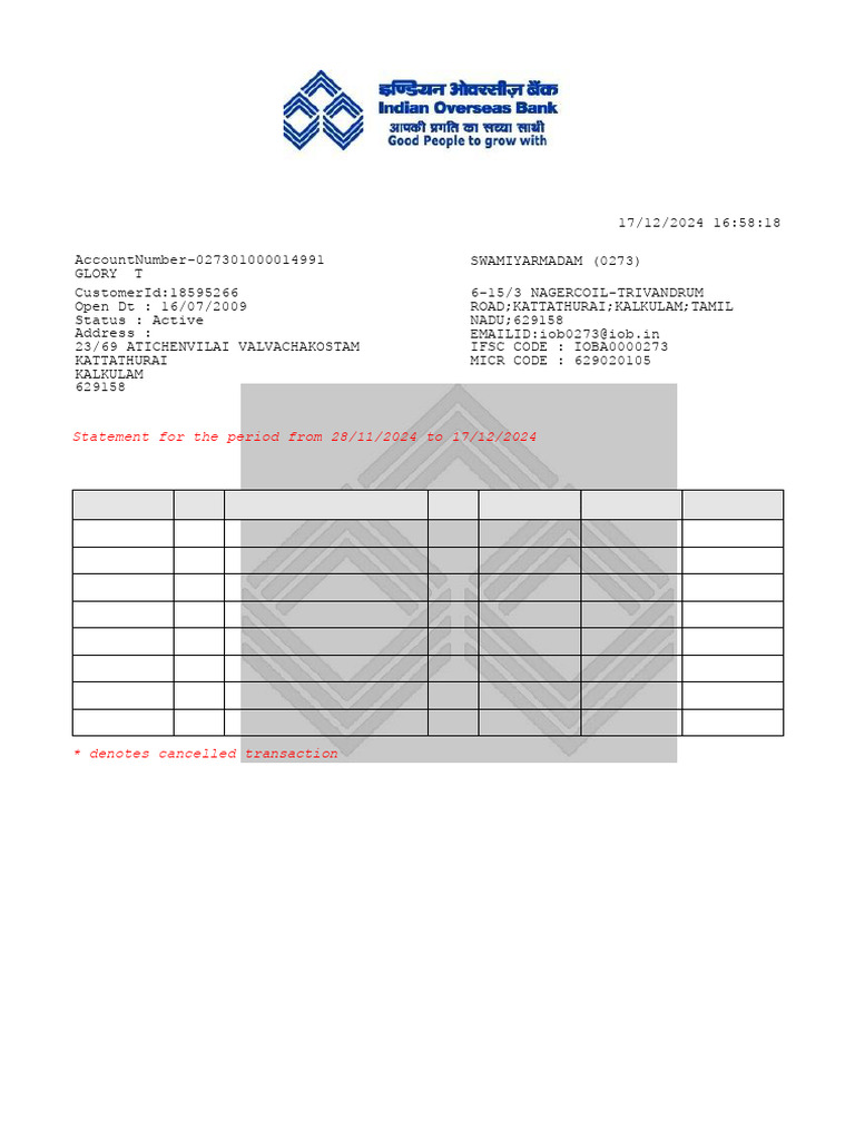 Iob Statement 24 | PDF