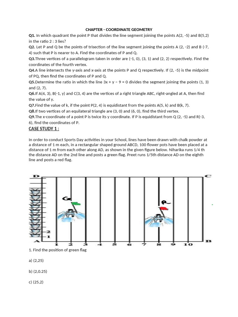 Coordinate Geometry Problems | PDF
