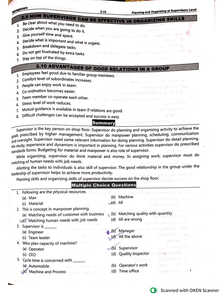 Management MCQ Chapter 2 | PDF