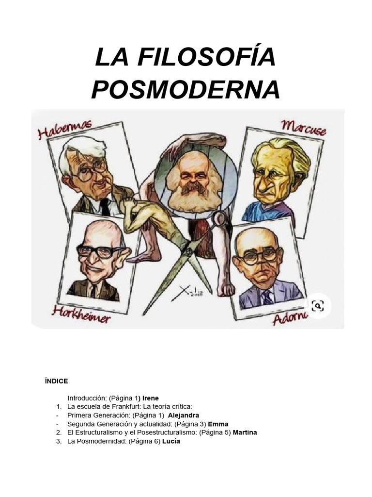 LAS CORRIENTES ACTUALES DE LA FILOSOFIA: LA FILOSOFIA POSMODERNA | PDF ...