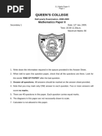 S2 Maths Revision Paper | PDF | Mathematics