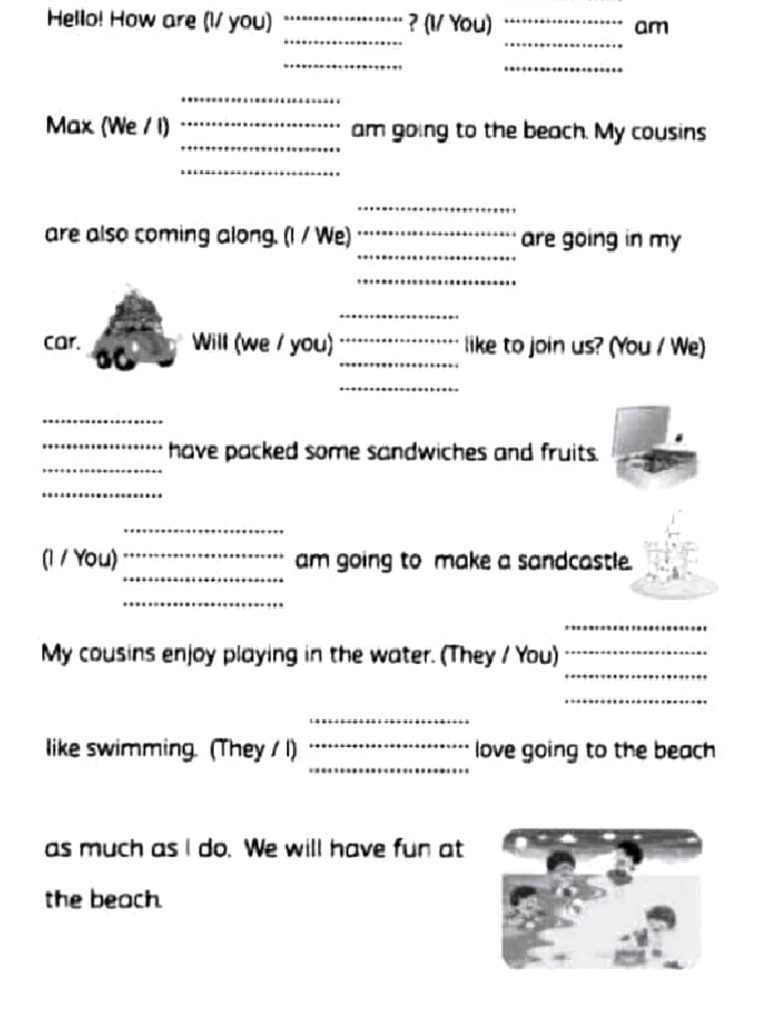 3rd Std English Exercise | PDF