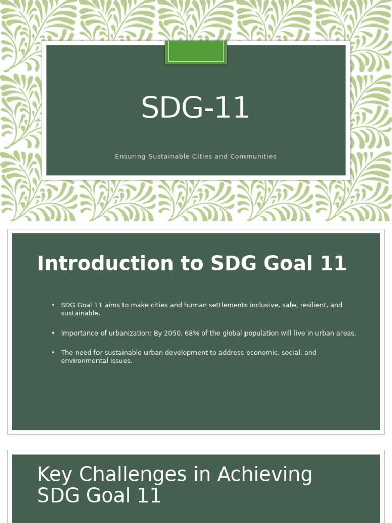 SDG-11 | PDF | Sustainable City | Infrastructure