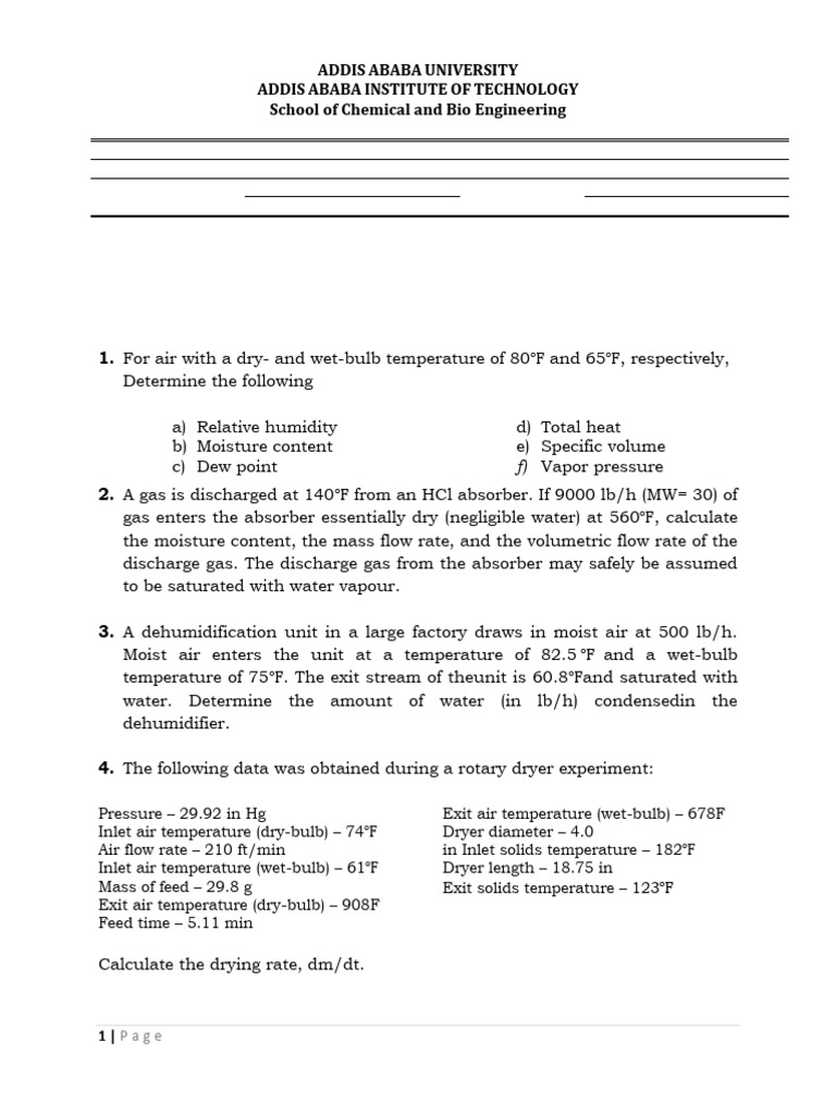 worksheet 2 | PDF | Humidity | Atmosphere Of Earth