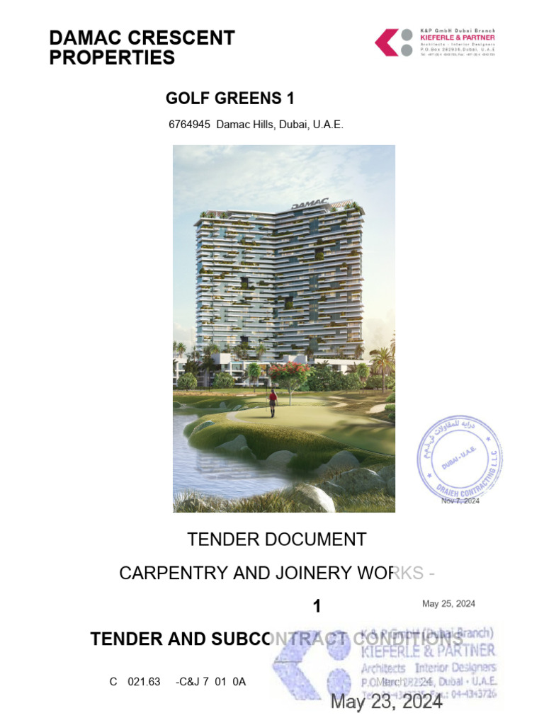 DC-P021.63-00-C&J-7001_0A_COC | PDF | Indemnity | General Contractor