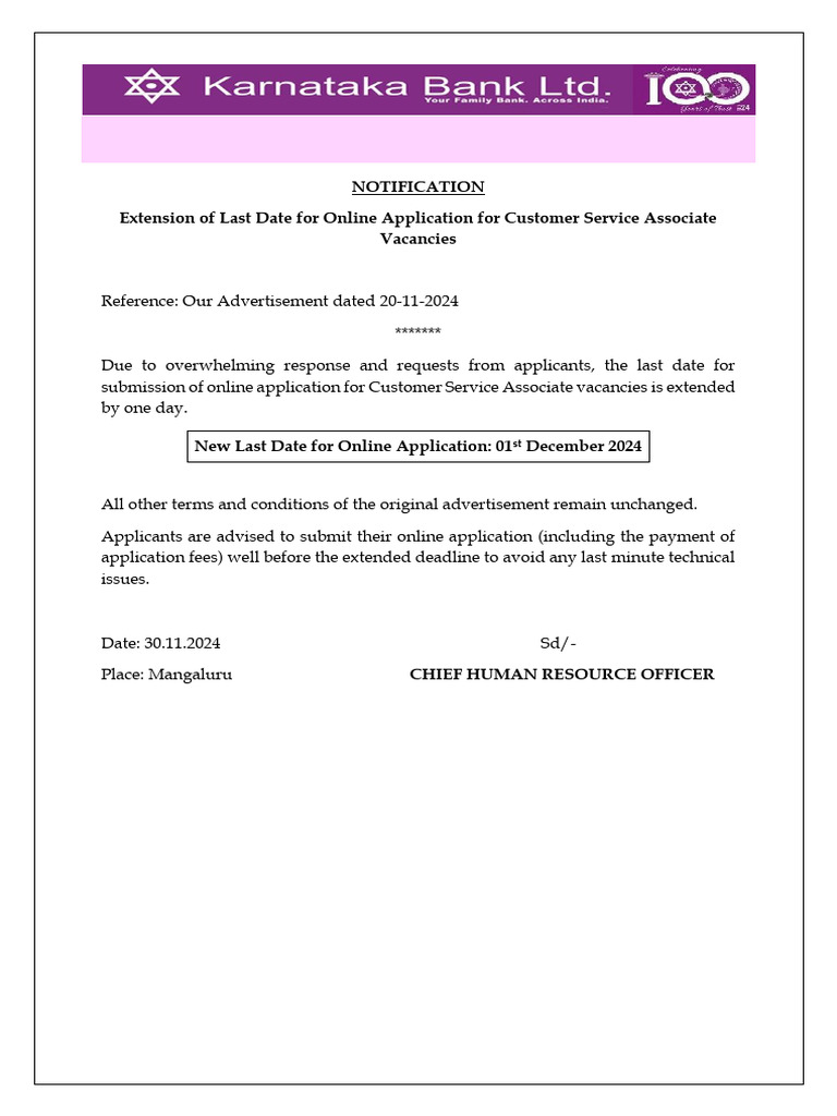Customer Service Associate - EXTENSION of Date | PDF