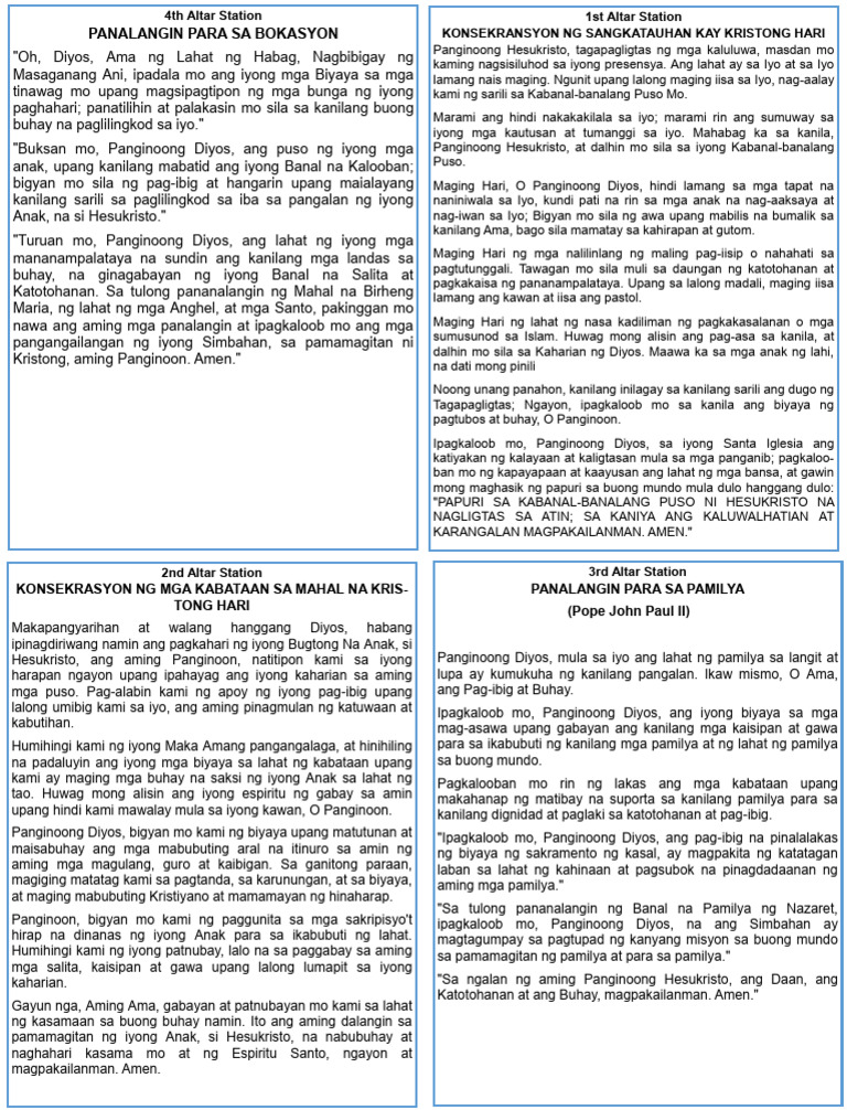 CTK Altar Prayers Tagalog | PDF