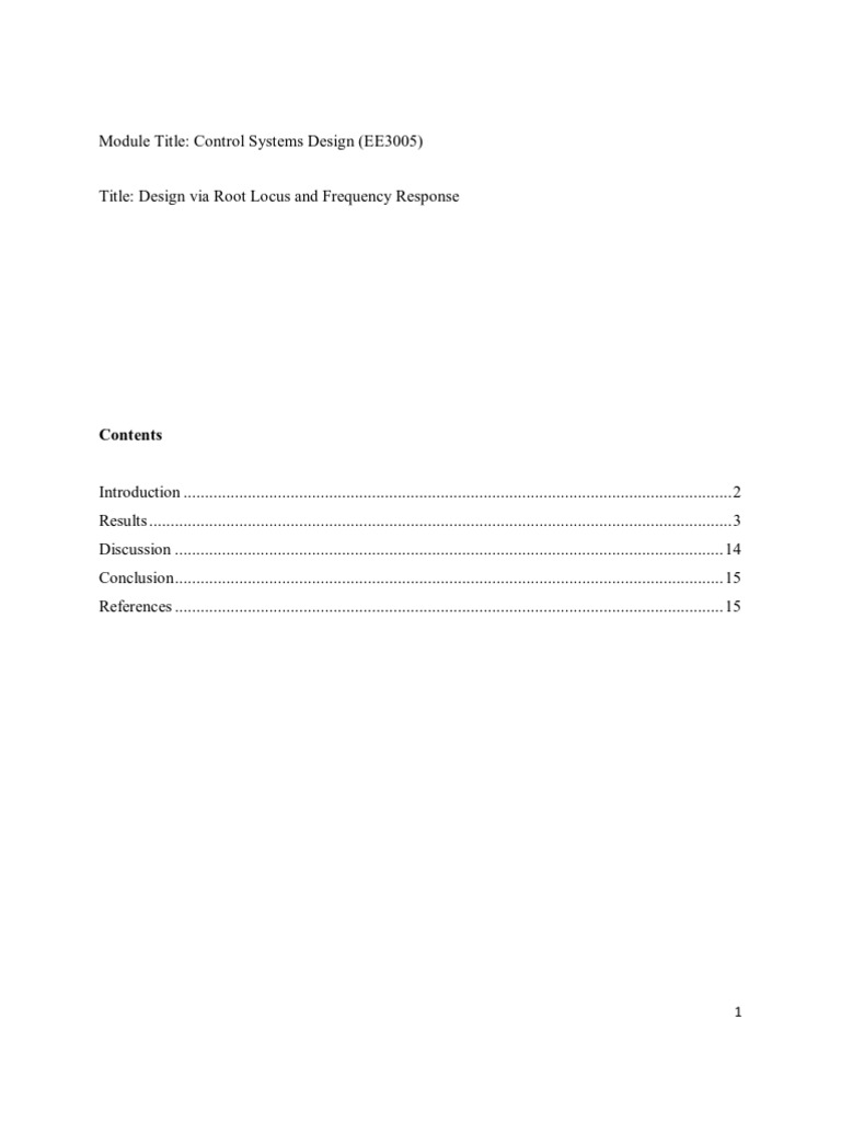 Design Via Root Locus and Frequency Response | PDF | Control Theory | Applied Mathematics