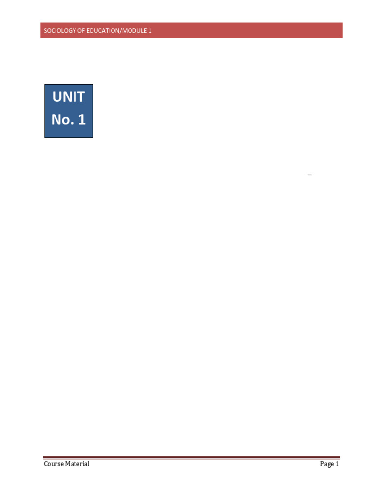 SOE Module1 Revised JAN 2019 | PDF | Sociology | Social Sciences