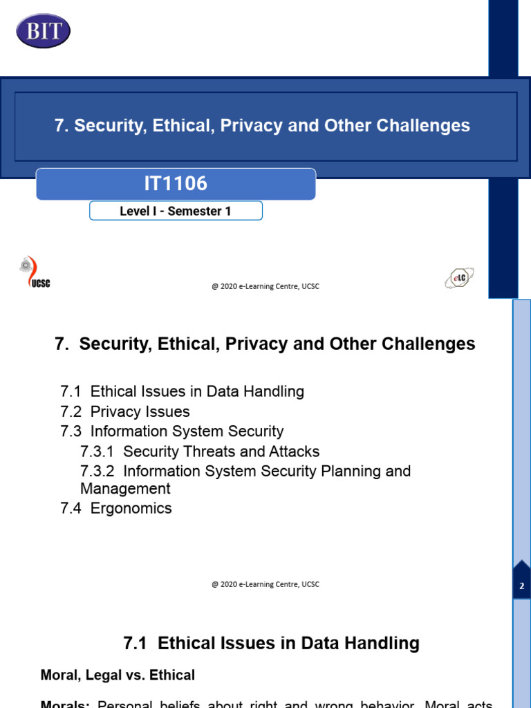 Security, Ethical, Privacy and Other Challenges | PDF | Security ...