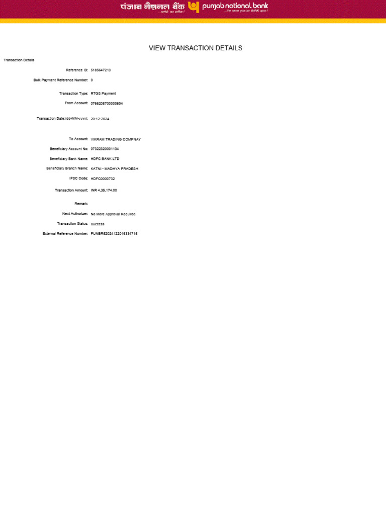 View Transaction Details | PDF