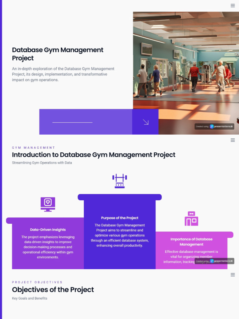 Database Gym Management Project | PDF