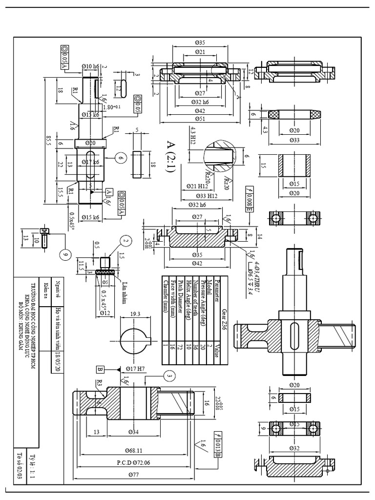 Ban Ve Cac Chi Tiet | PDF