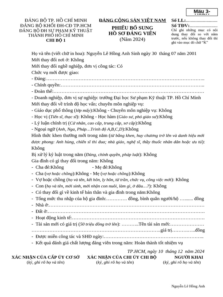 7.3a-M3.phieu-Bo-Sung-Ho-So-Dang-Vien H NG Anh | PDF