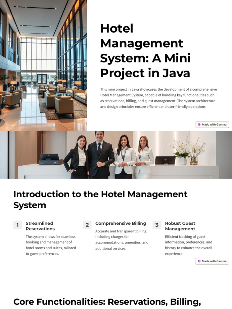 Hotel-Management-System-A-Mini-Project-in-Java | PDF | Databases | Usability