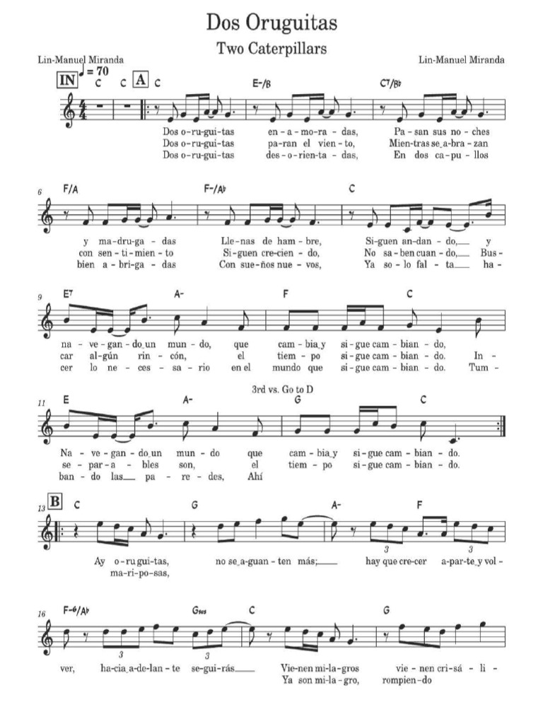 Dos Oruguitas - Yatra | PDF