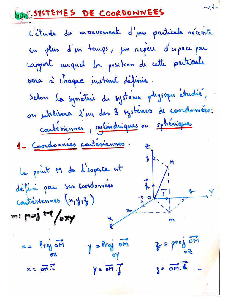 chapitre1-systèmes de coordonnées | PDF