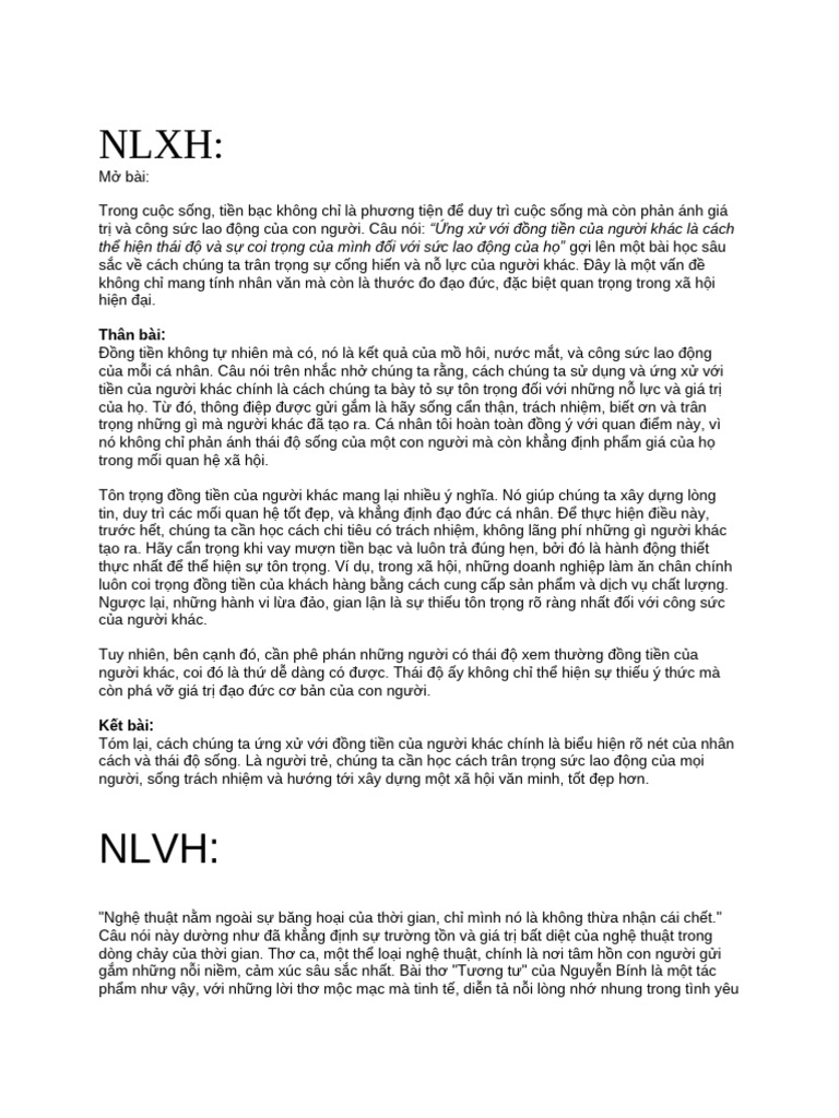NLXH:: NLVH | PDF